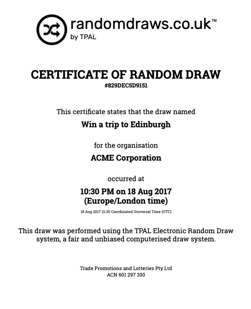 How it works – Luxury Draw